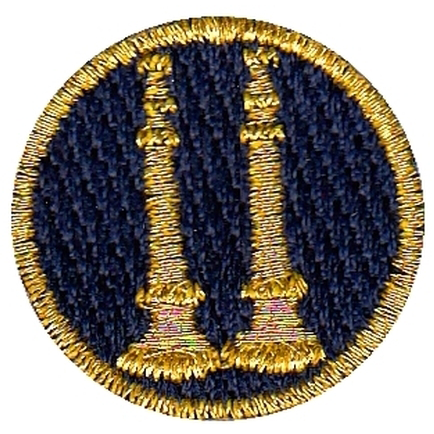 Hero's Pride Embroidered Captain Collar Insignia, 2 Parallel Bugles