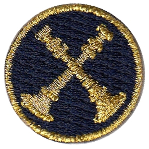Hero's Pride 1" Embroidered Captain Collar Insignia, 2 Crossed Bugles