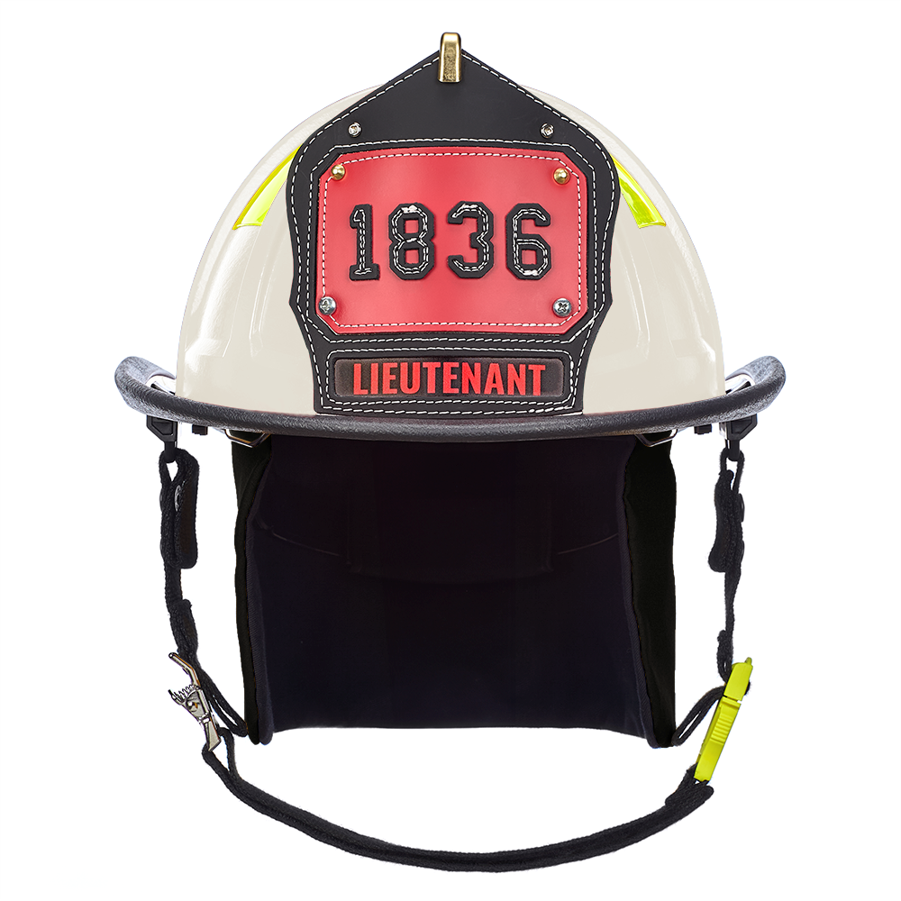 Cairns 1836 Matte Traditional Fire Helmet, White, NFPA