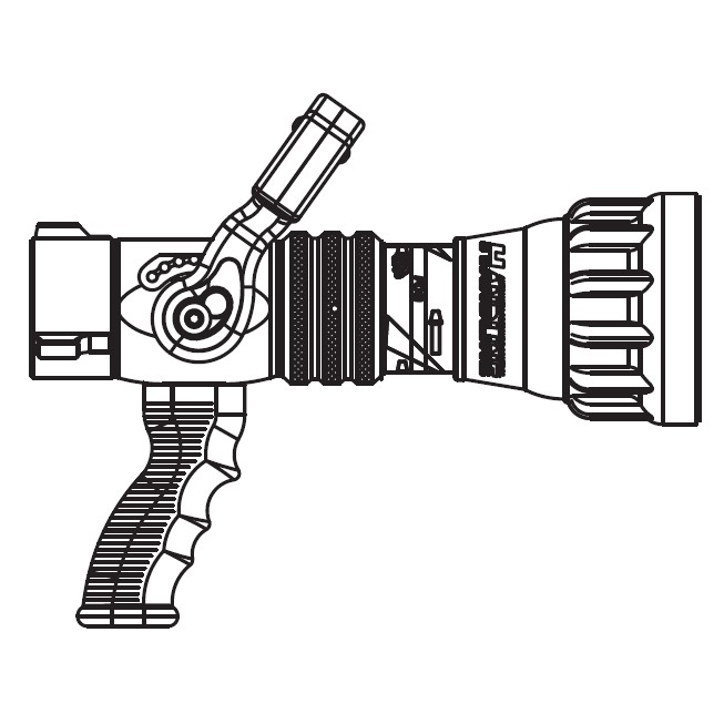 TFT Handline Nozzle 1.5"NH-F Swivel W/SO & PG Automatic 95 - 300 GPM ...