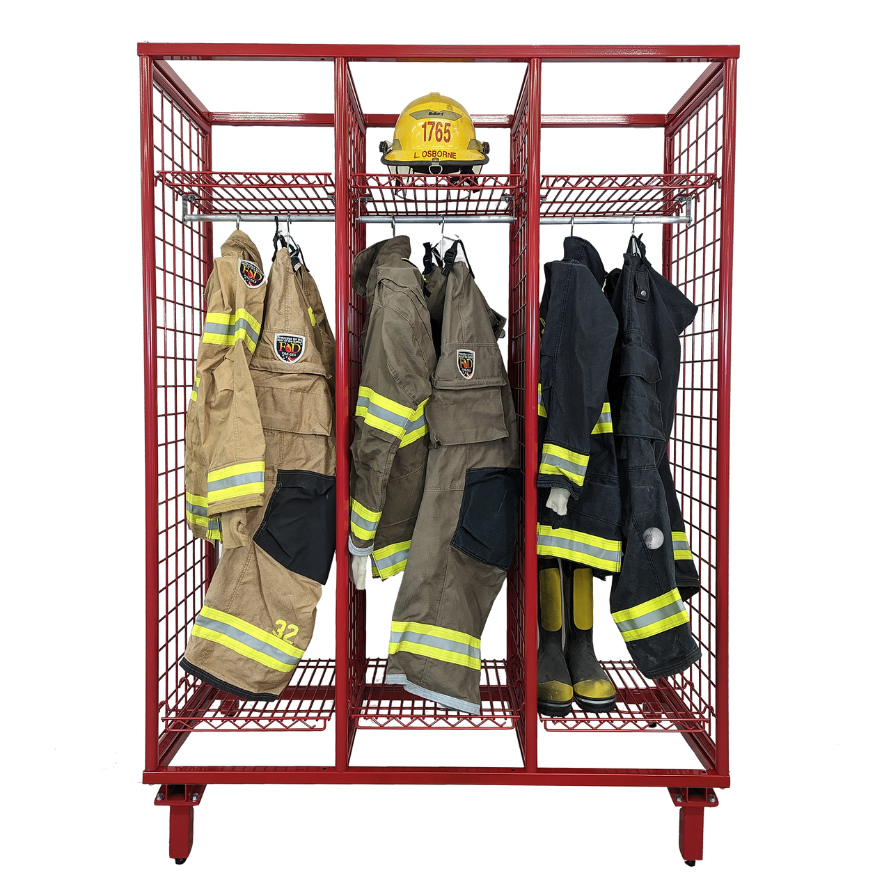 Circul-Air Free Standing Gear Storage Lockers, Red