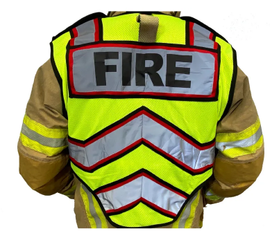 Fire Ninja Ultrabright Red-Fire Public Safety Vest 3XL