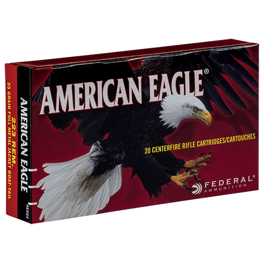 FederalAmerican Eagle Rifle, 223 REM, 55 Grain, FMJBT, Case of 500