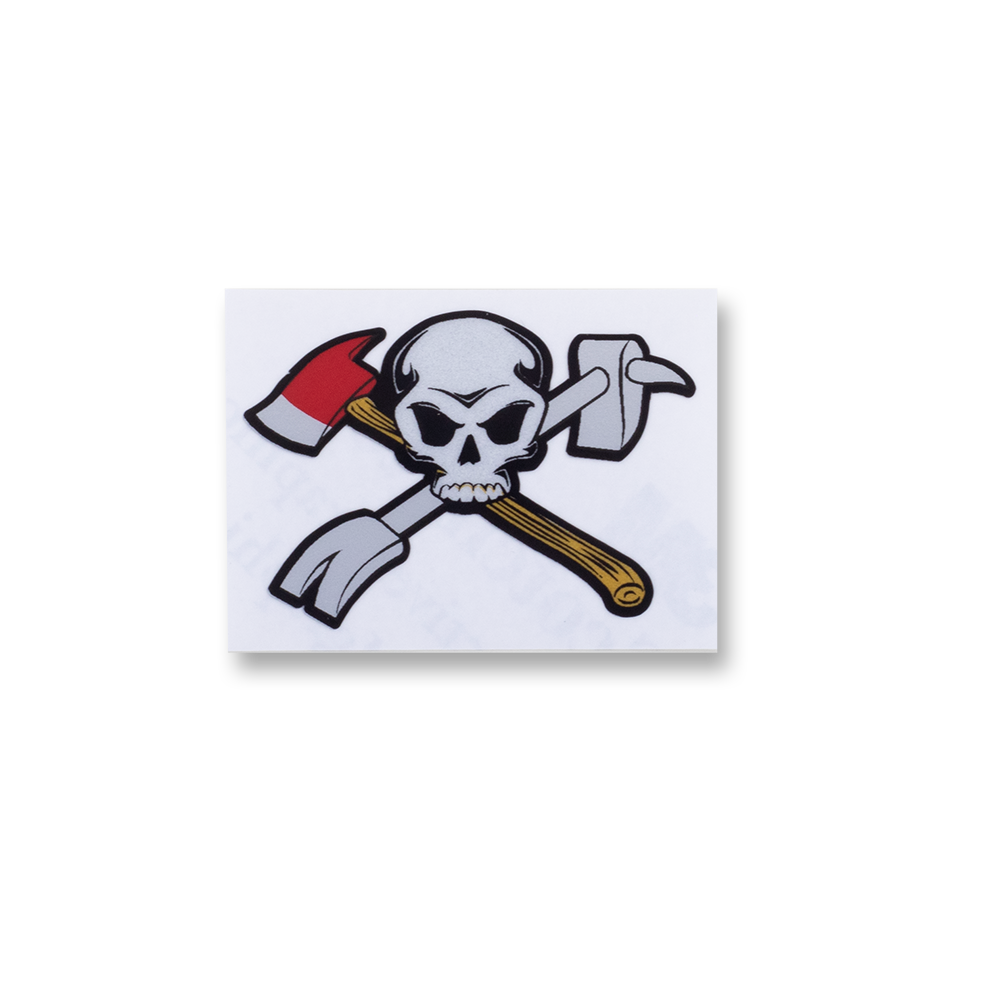 2" Color- Skull and Crossed Axe Halligan Reflective