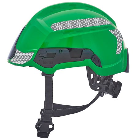 MSA Cairns XR2 Technical Rescue Helmet, Vented, Green with Silver Prism ...