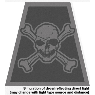 TheFireStore Exclusive Black Reflective Skull and Crossbones Tet Decal