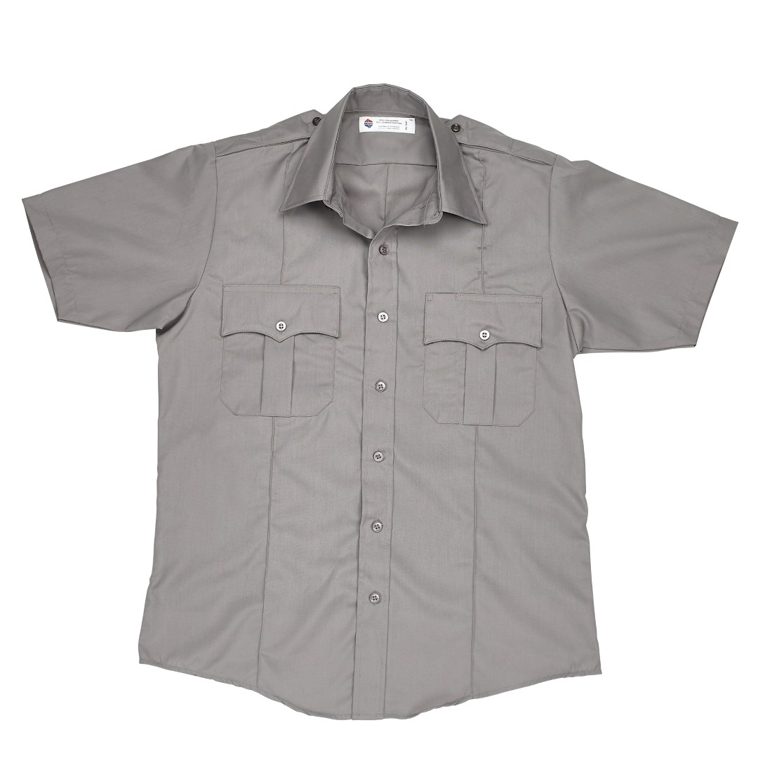 Liberty Uniforms Poly/Cotton Police Shirt, Short Sleeve, Light Grey, 4X ...