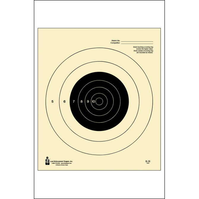 Law Enforcement Targets NRA 25-Yard Slow Fire Pistol Target