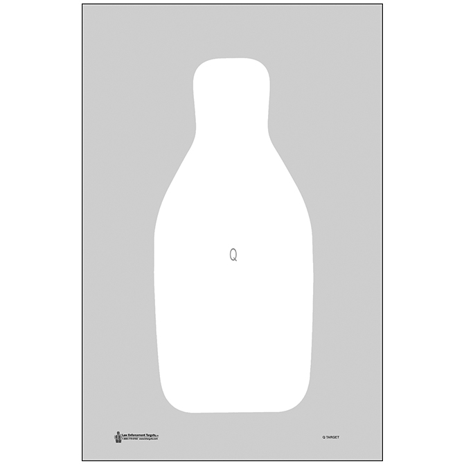 Law Enforcement Targets Standard FBI/DEA Q Target on Bright White Paper