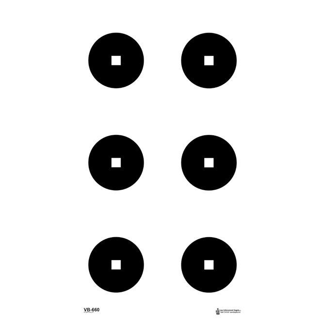 Law Enforcement Targets Military 6" Aimpoint Dot Training Target