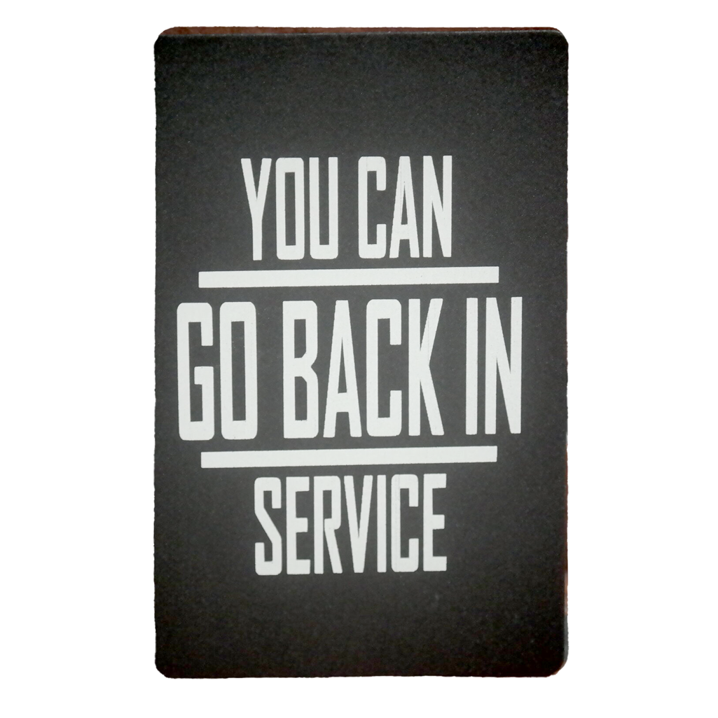 Taylor's Tins™ You Can Go Back In Service Aluminum Playing Card