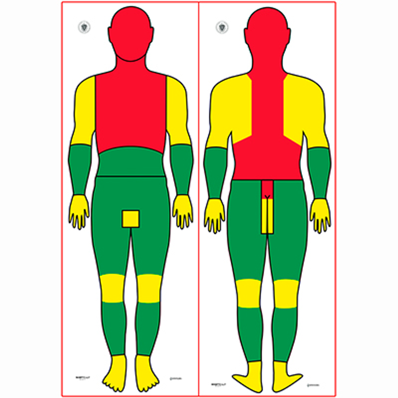 Action Target 2-Sided Full Size Cardboard Target, 24" x 72"