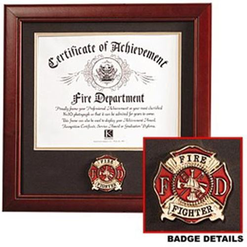 Firefighter Certificate of Achievement Frame
