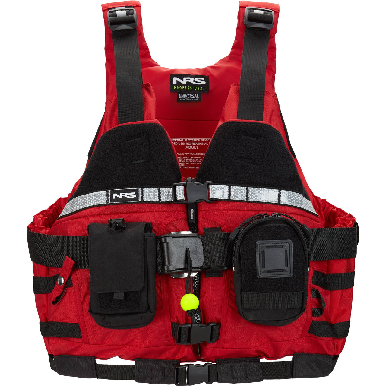 NRS Rapid Rescuer PFD (New Model), RED, Universal Plus fit 30" - 58" chest
