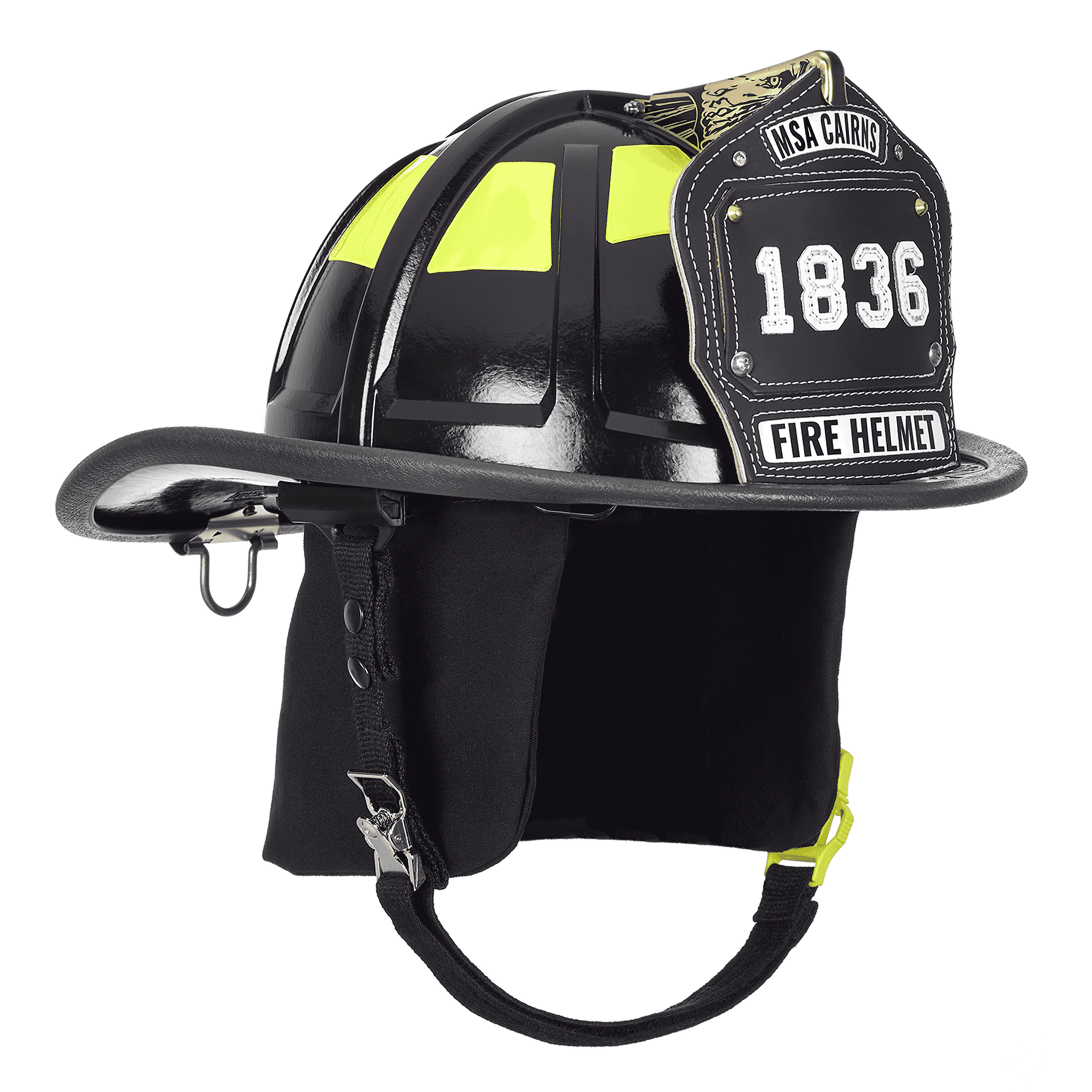 Cairns 1836 Matte Traditional Fire Helmet, Black, NFPA
