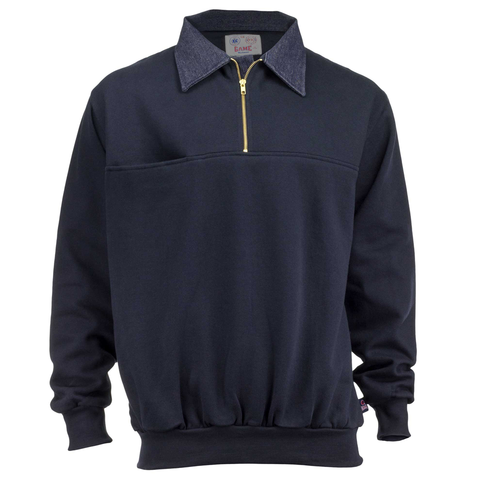 810 "The Firefighter's" Work Shirt with Denim Collar and Elbows