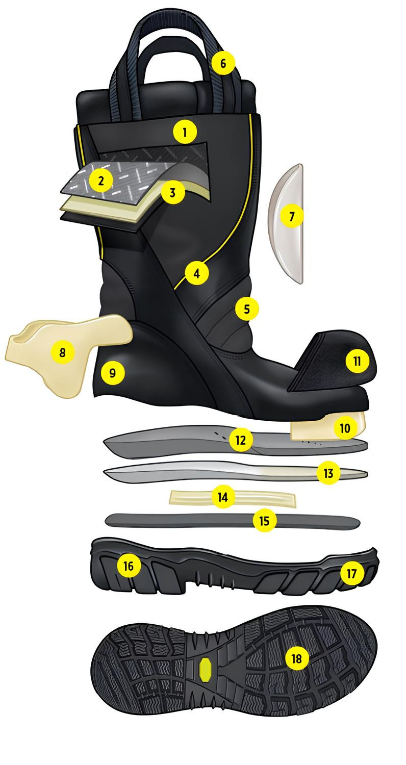 Globe Men's SUPRALITE 14" Pull-On Structural Firefighting Boot