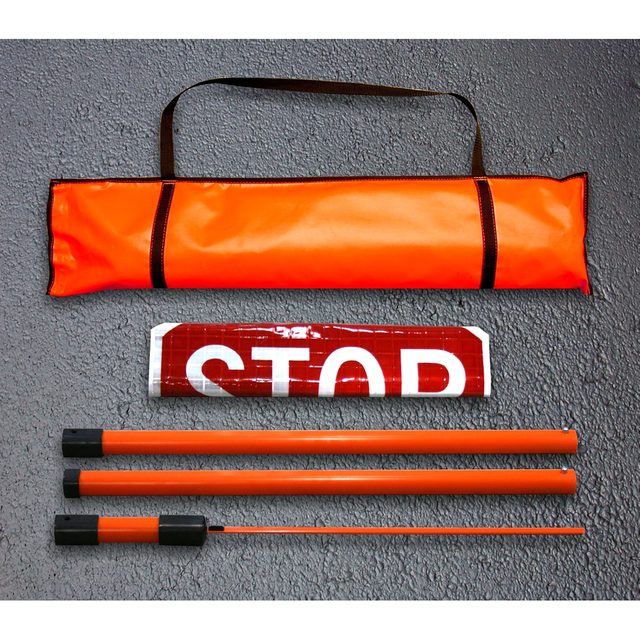 Roll-Up Stop/Slow SuperBright Paddles for Emergency Traffic Control