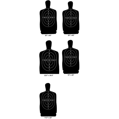 National Target Police Pistol Silhouette Target- Pistol