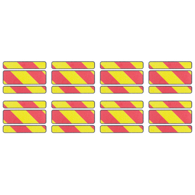 Exclusive Reflective Chevron Slash with a Black Border Full Perimeter ...