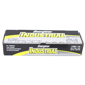 Energizer AAA Industrial Alkaline Batteries, Box of 24