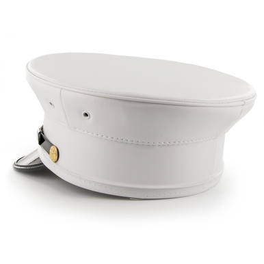 Keystone All-White Vinyl Uniform Bell Cap