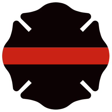 TheFireStore Red Line "Firefighter" Identifier Decal, Maltese Cross