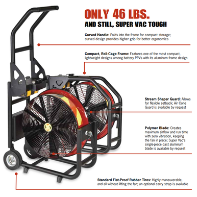 Super Vac Valor Series Battery PPV Fan
