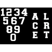 TheFireStore Reflective Numbers/Letters Solid White 2.25"