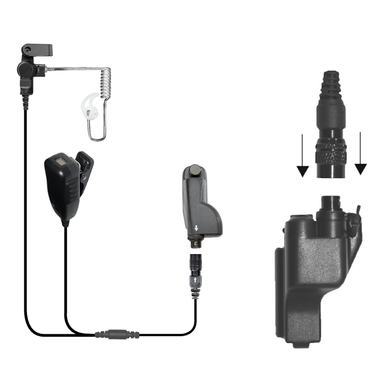Earphone Connection Cougar 2-Wire Microphone with PTT Button and Quick ...