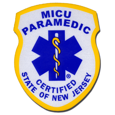 New Jersey State Paramedic Reflective Decal, Outside the Window