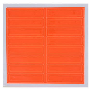 16 Reflexite Bars, 1" x 4", Red/Orange
