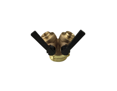 Akron Leader Line Wye 2.5" NH Inlet X (2) 1.5" NPSH Outlets brass body ...