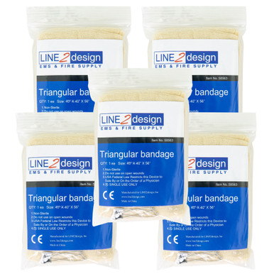 Line 2 Design Medical Triangular Bandages Emergency First Aid, Light ...