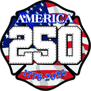 EEG Maltese Cross Waving US Flag America 250 Reflective Decal