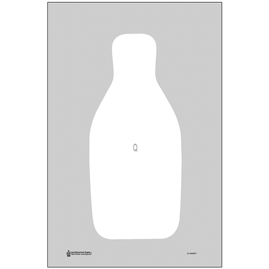 Law Enforcement Targets Standard FBI/DEA Q Target on Bright White Paper