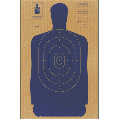 Law Enforcement Targets Cardboard Full-Size Standard B-27 Silhouette.