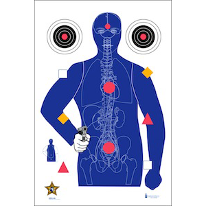 LET, Inc Modified B-21E Target with Added Human Anatomy, 50ct