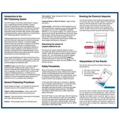 NIK Identidrug Polytesting Desk Chart
