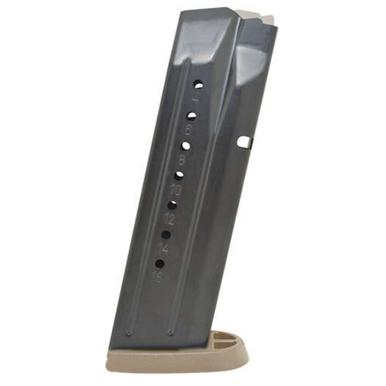 Smith & Wesson 9mm Luger, 17-round, Brown Base Plate