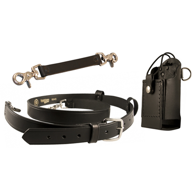 TheFireStore FDNY Style Leather Radio Strap with Mic Straps, Universal ...