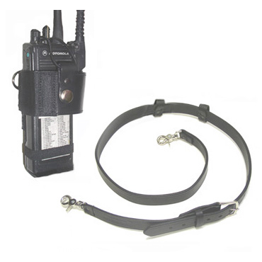 Boston Leather Radio Strap & Leather Radio Holder Combo