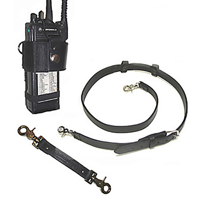 Boston Leather Radio Strap, Holder and Anti-Sway Strap
