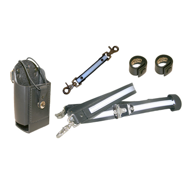 Boston Leather FDNY Style Leather X-Long Radio Strap with Reflective ...