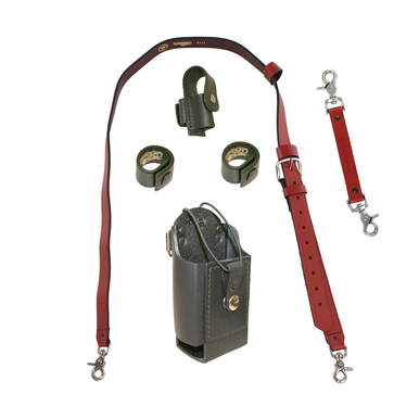 Boston Leather Red Grand Slam Combo Plain Radio Strap, Radio Holder ...