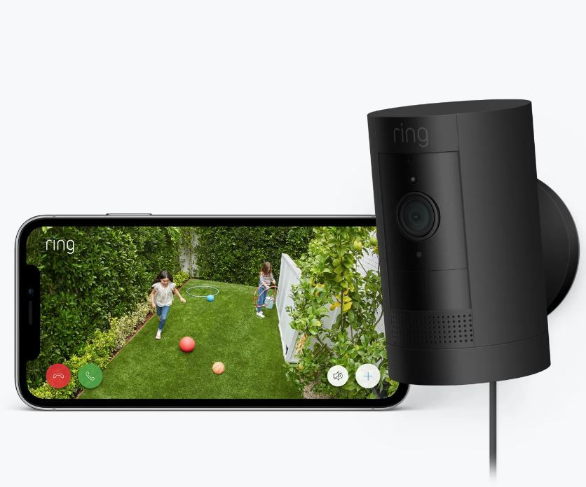 Ring Outdoor Full HD Security Camera - Plug-In Stick Up Cam - Black