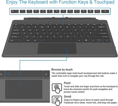 Microsoft Compatible UK QWERTY Keyboard Type Cover for Microsoft ...
