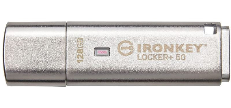Kingston 128GB IronKey Locker+ 50 USB 3.2 Encrypted Pen Drive Memory Stick