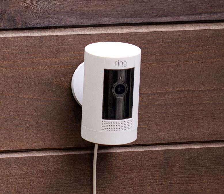 Ring Outdoor Full HD Security Camera - Plug-In Stick Up Cam - White