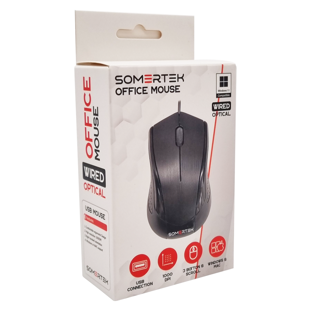 Somertek SC601 3 Button USB Wired Mouse